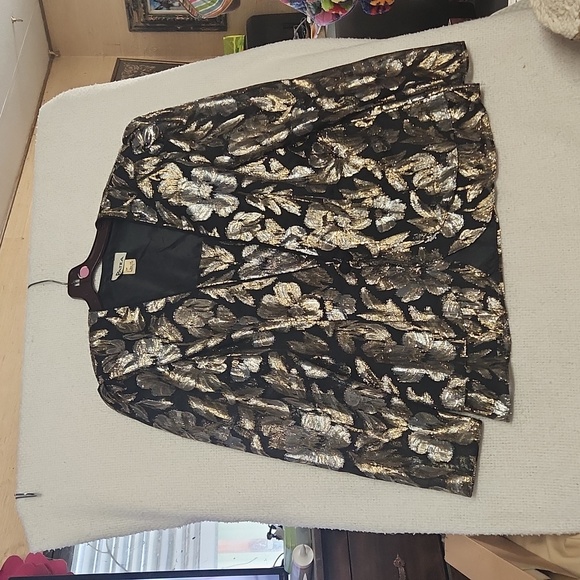 Patra | Jackets & Coats | Vintage Patra Silver Gold Textured Jacket ...